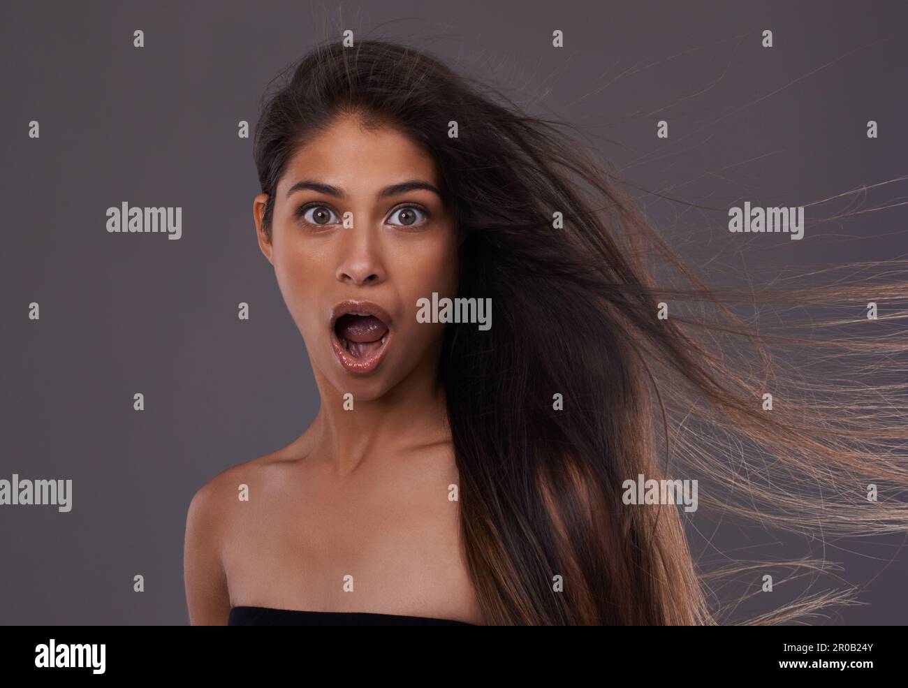 What You mean you never condition. Portrait of an attractive young ...