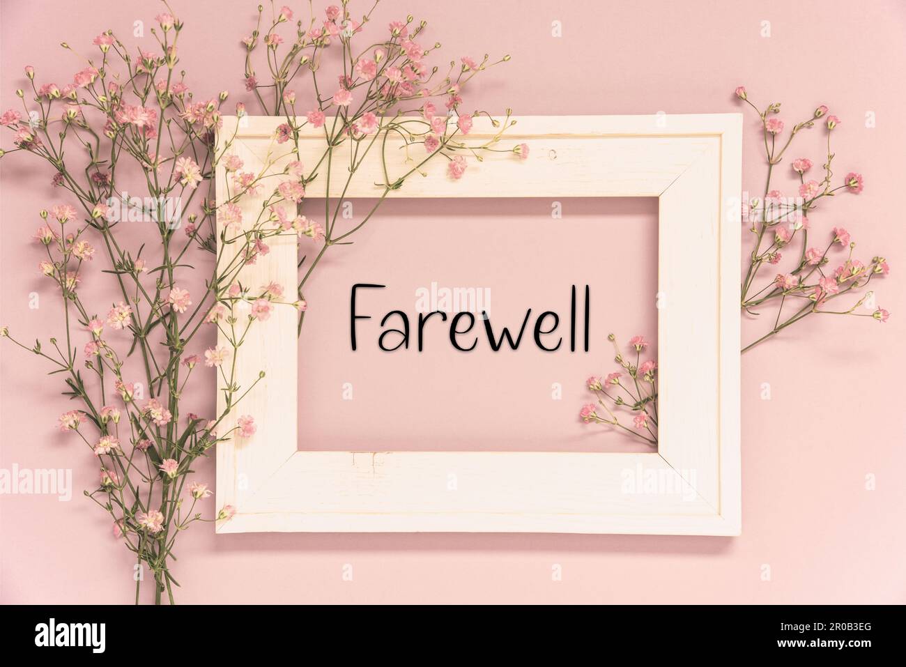 Vintage Photo Frame With Ikebana Flower Arrangement With English Text ...