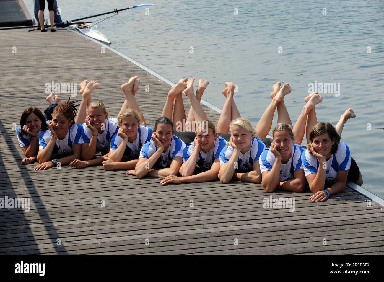 Der Deutsche Frauenachter mit: Elke Hipler ( Schlagfrau), Nina Wengert ...