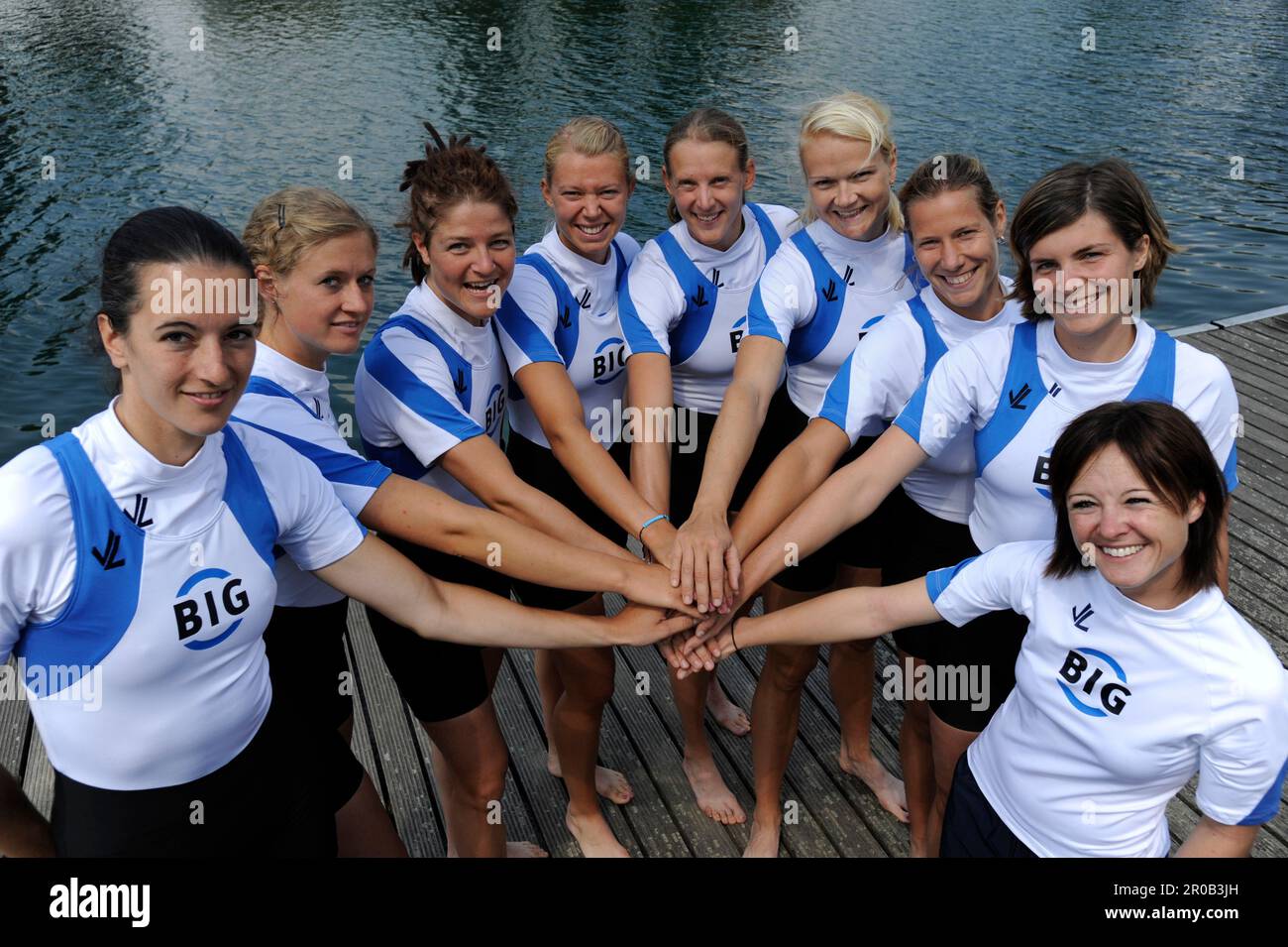 Der Deutsche Frauenachter mit: Elke Hipler ( Schlagfrau), Nina Wengert ...