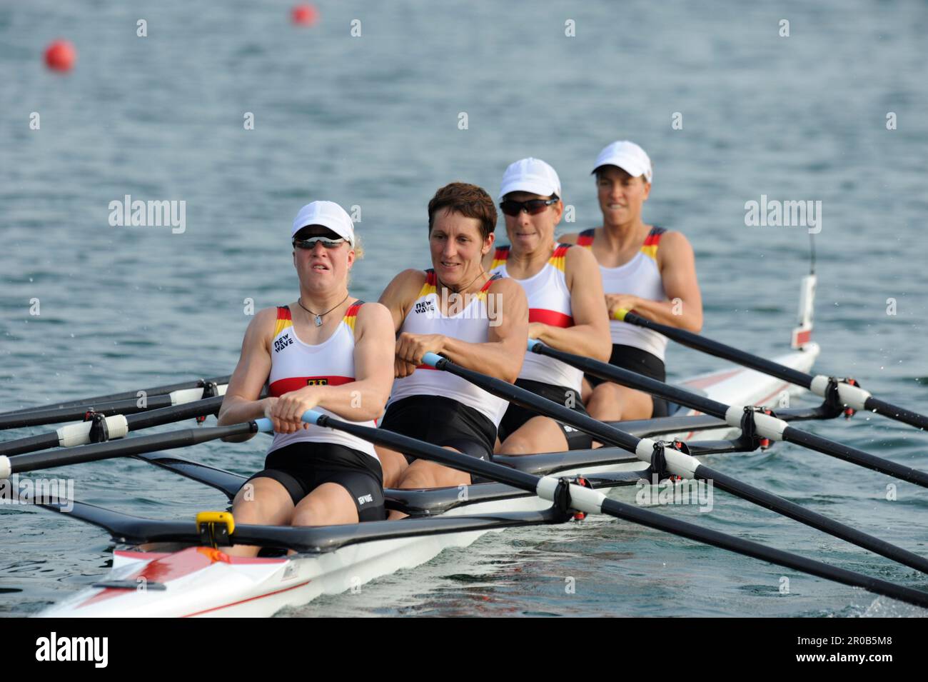 Der Deutsche Frauen Doppelvierer vom Bug zum Heck : Britta Oppelt ...