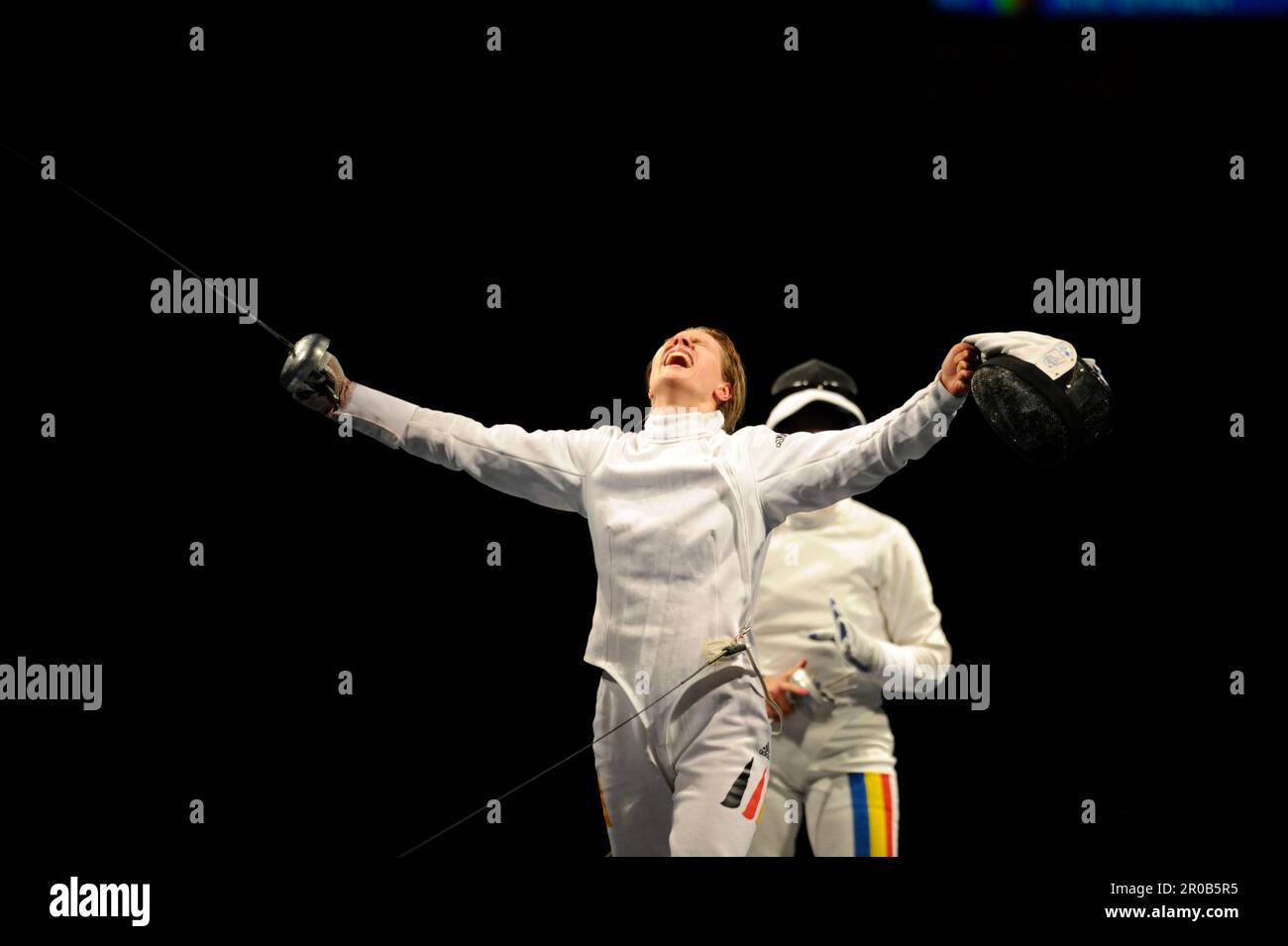 Olympiasiegerin Britta Heidemann Jubelt nach ihrem Olympiasieg hinter ...