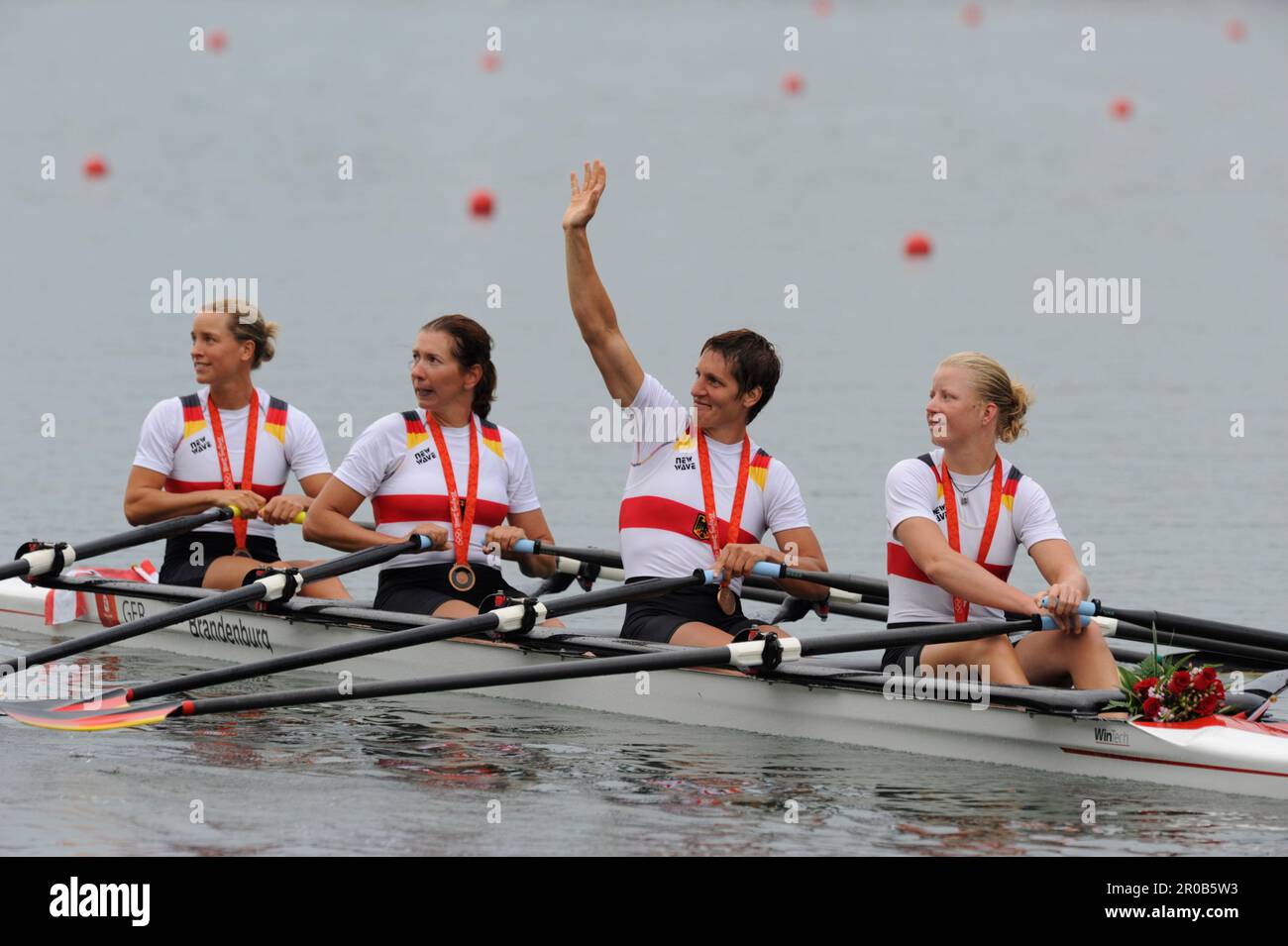 Der deutsche Damen Doppelvierer : OPPELT Britta, LUTZE Manuela, BORON ...