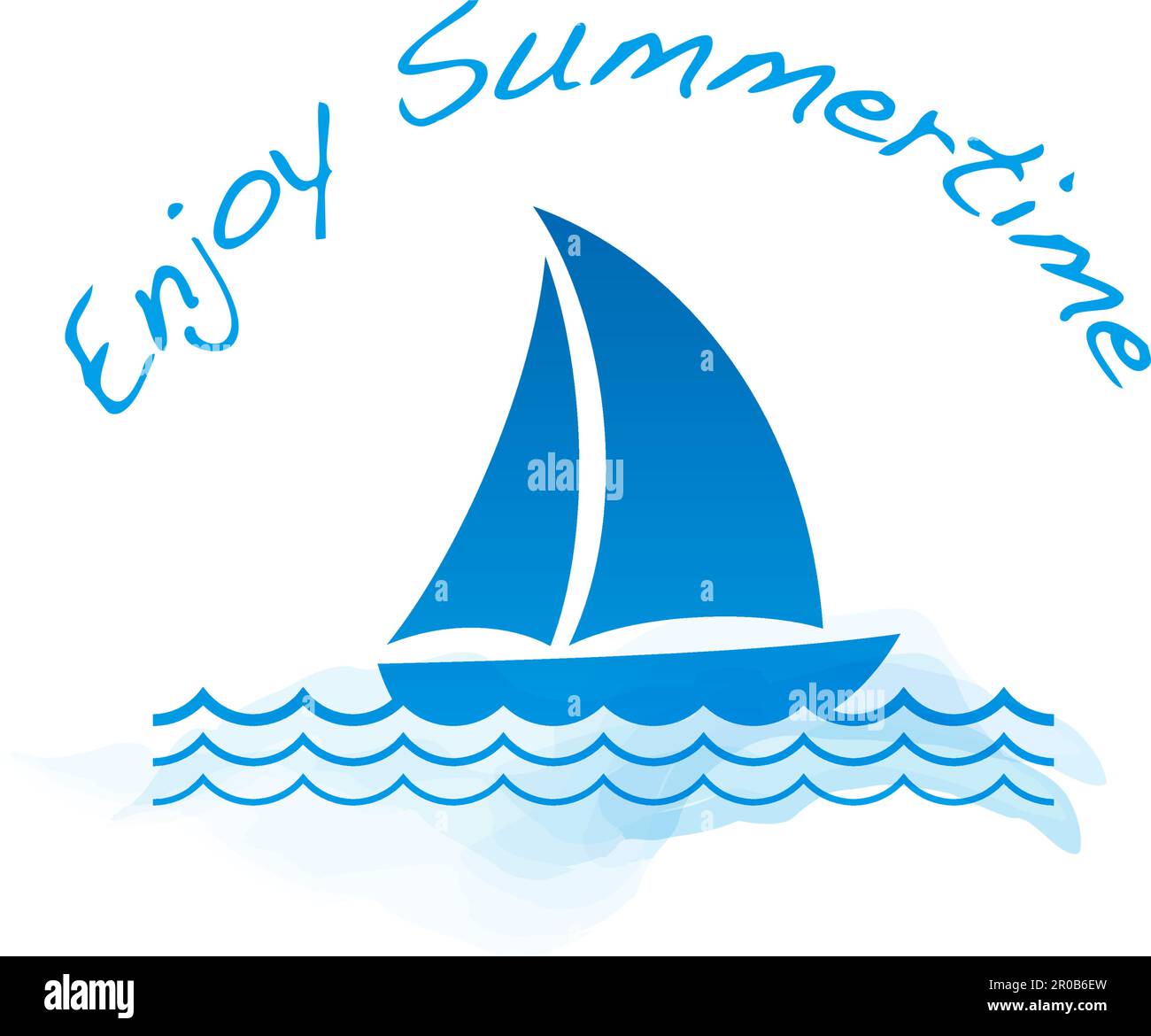 Vector Summer Symbol Icon With Palm Trees On An Island Isolated On A White Background Stock ...