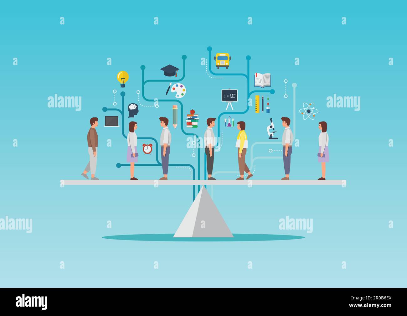 Equality of People Education concept. Vector illustration Stock Vector ...