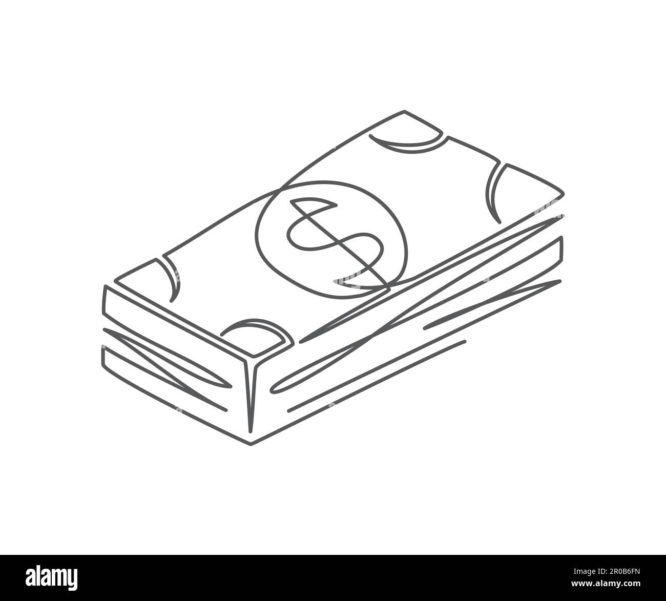 Money One line drawing on white background Stock Vector Image & Art - Alamy