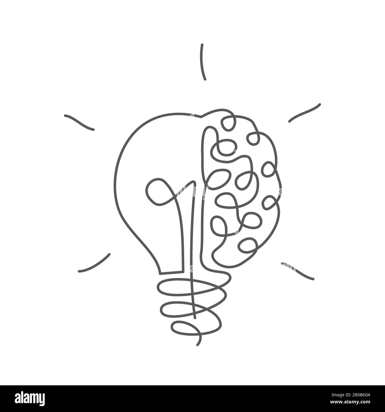 Knowledge One line drawing on white background Stock Vector Image & Art ...