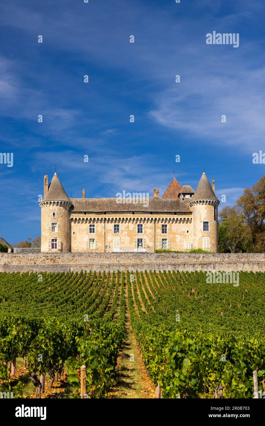 Chateau de Rully castle, Saone-et-Loire departement, Burgundy, France ...