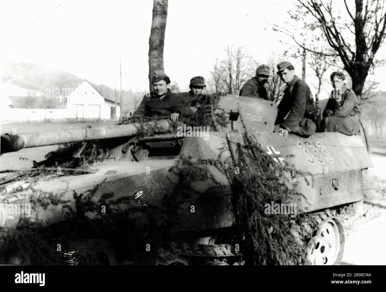WW2 B&W Photo German Camouflaged Halftrack with 7.5cm Pak mounted ...