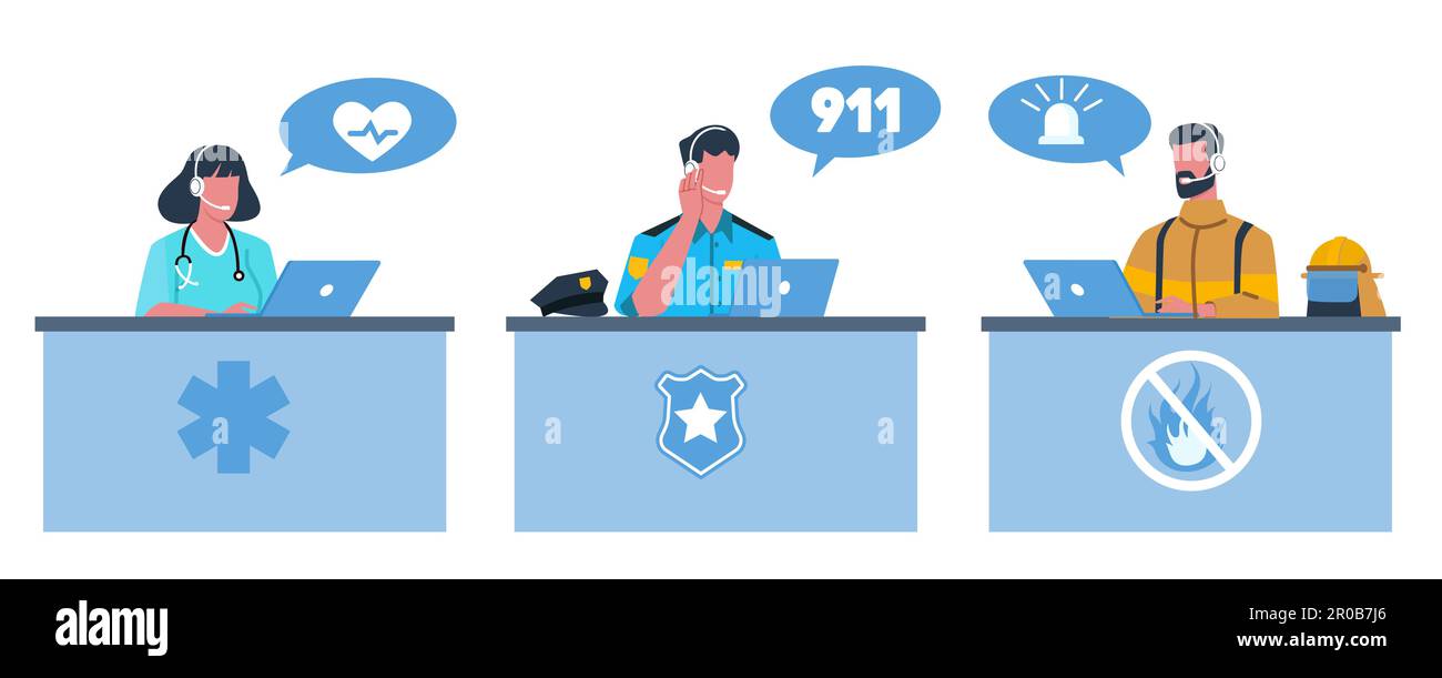 Operators of emergency services, ambulance, police and fire department ...