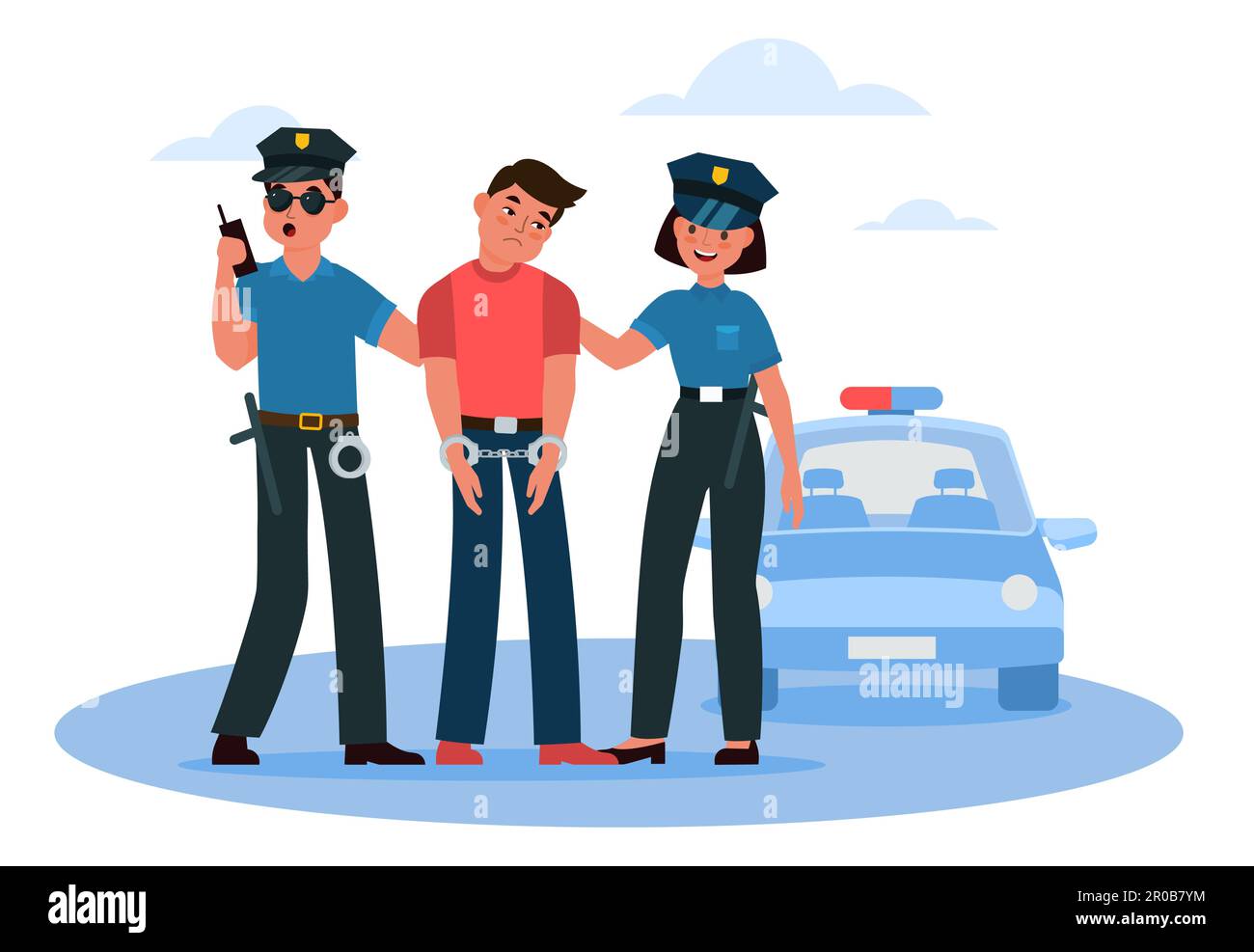 Woman Being Arrested Clipart