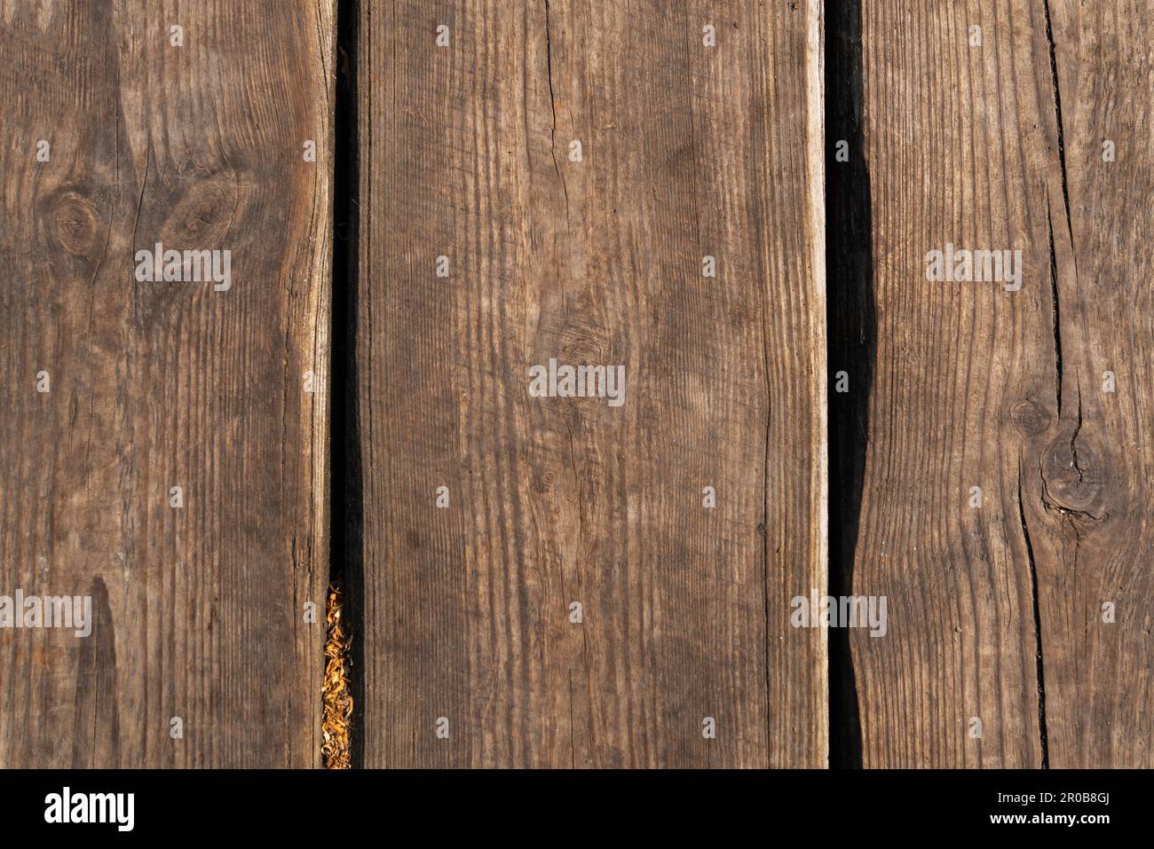 Brown scratched wood texture, old background, wooden planks. Old wood ...