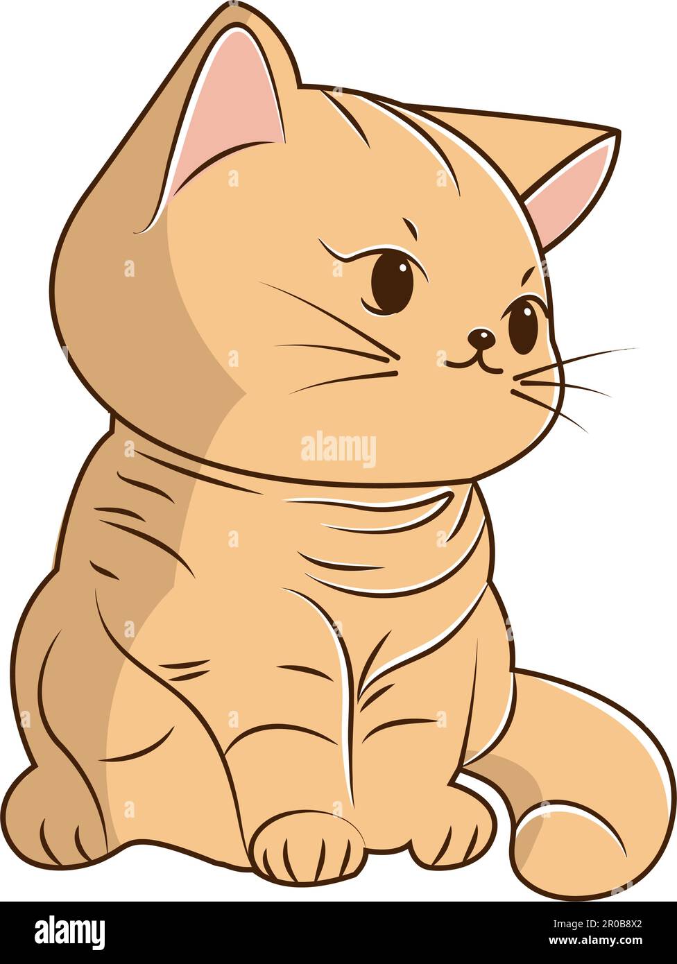 Cute adorable beautiful cat playing Stock Vector Images - Alamy