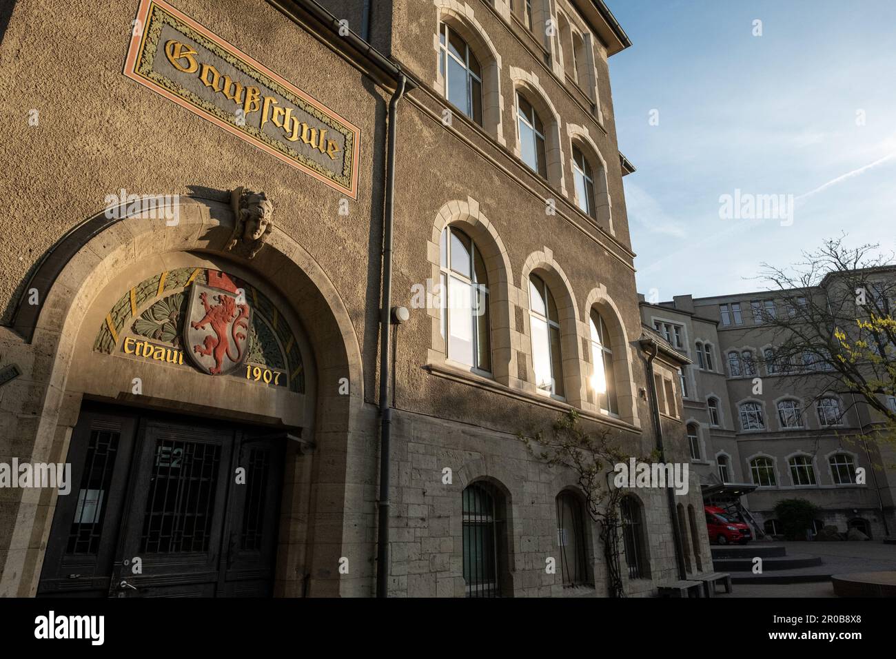 08 May 2023, Lower Saxony, Brunswick: The sun shines on the Gauss ...