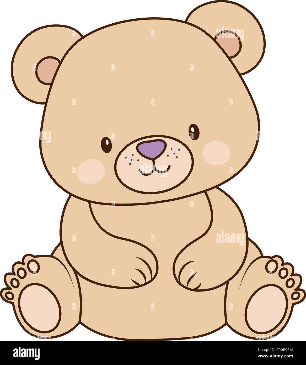 Vector modest toy bear light yellow icon. Vector shy toy for toddlers ...