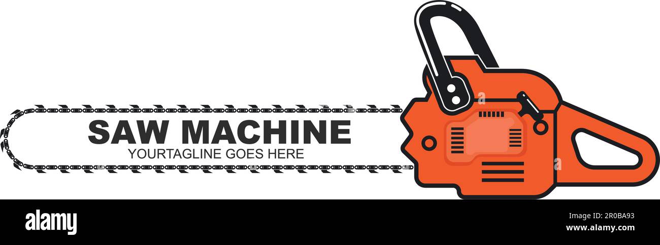 saw chain machine icon vector illlustration design template web Stock ...