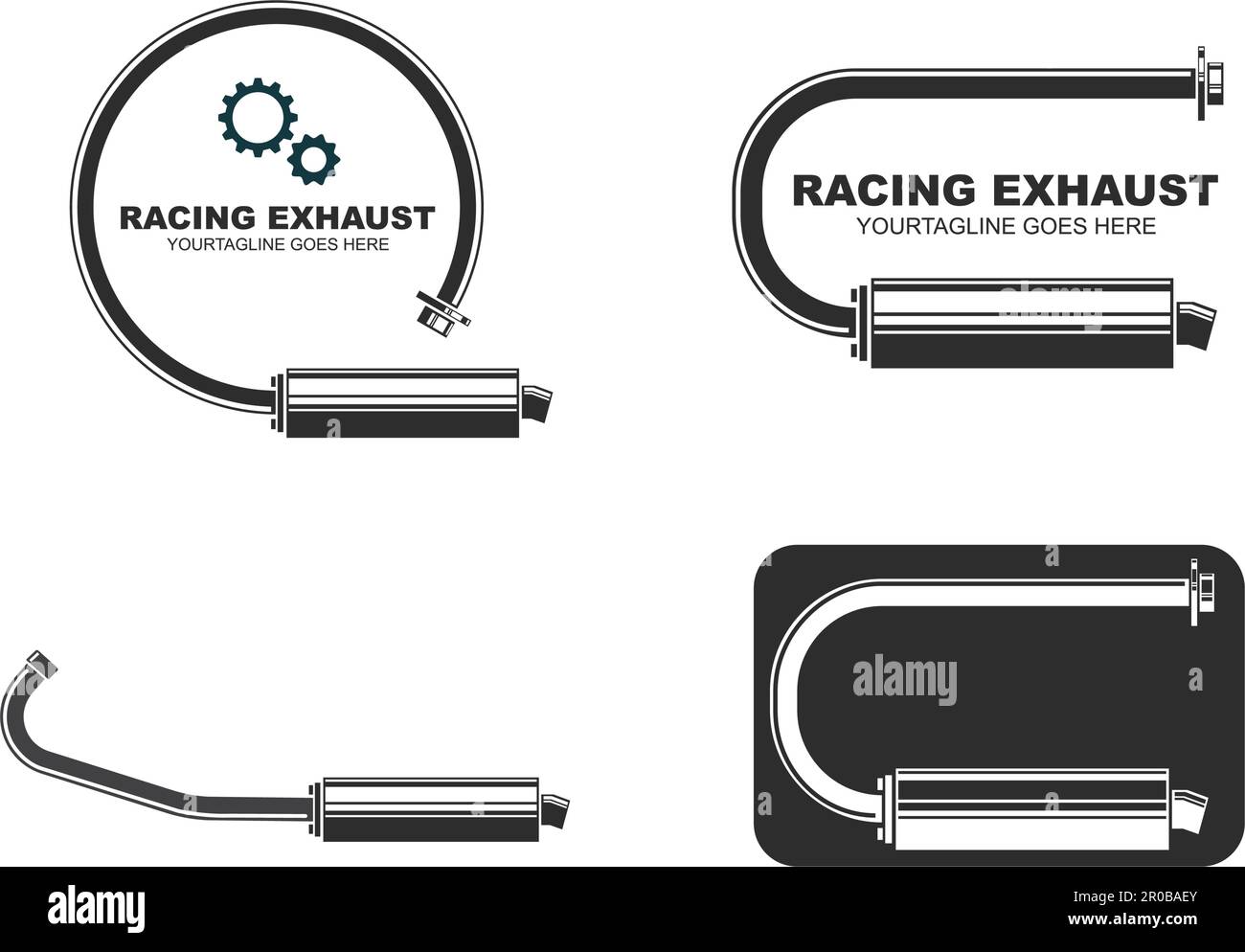 Motorcycle exhaust silencer Stock Vector Images - Alamy