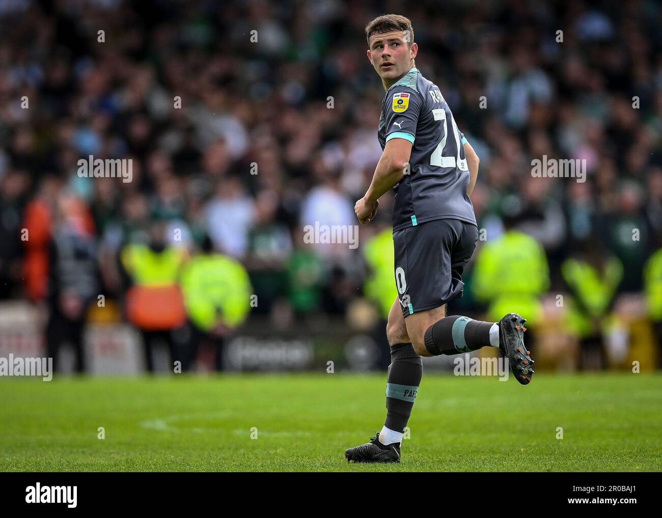 Adam Randell #20 of Plymouth Argyle in action during the Sky Bet League ...