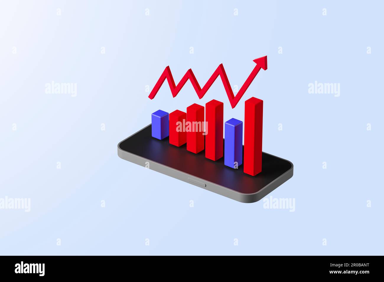 Graph for Successful Investments Stock Photo - Alamy
