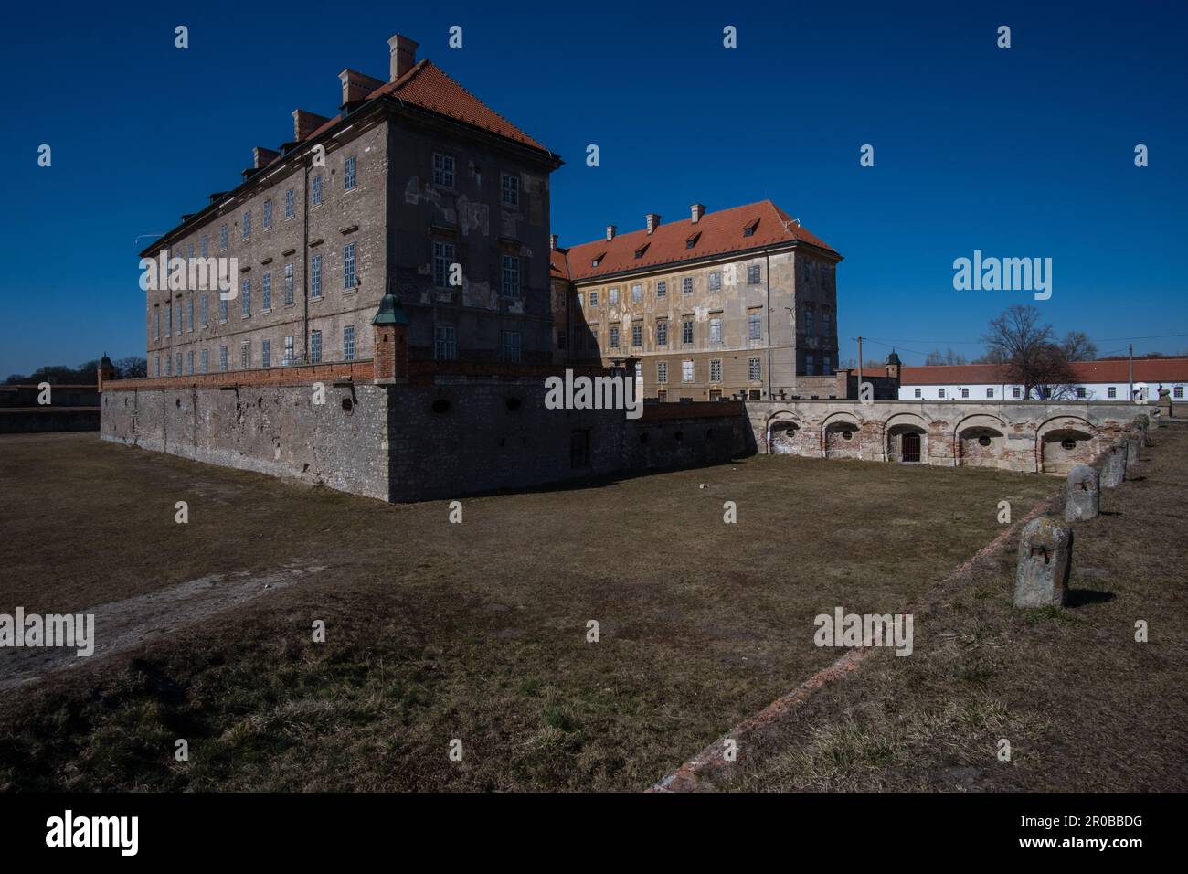 Old Monumental Baroque Classicist manor house castle in small town ...