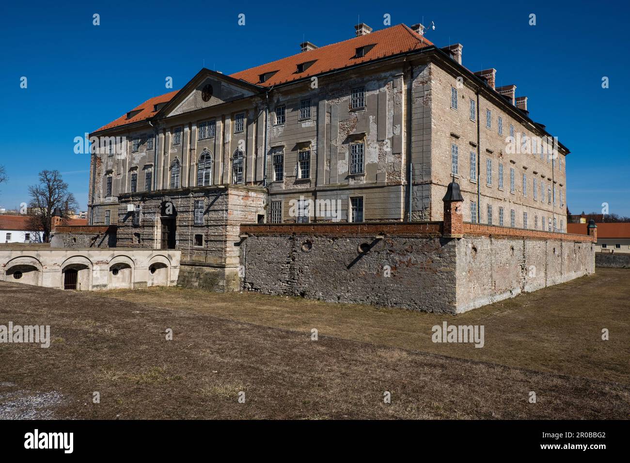 Old Monumental Baroque Classicist manor house castle in small town ...