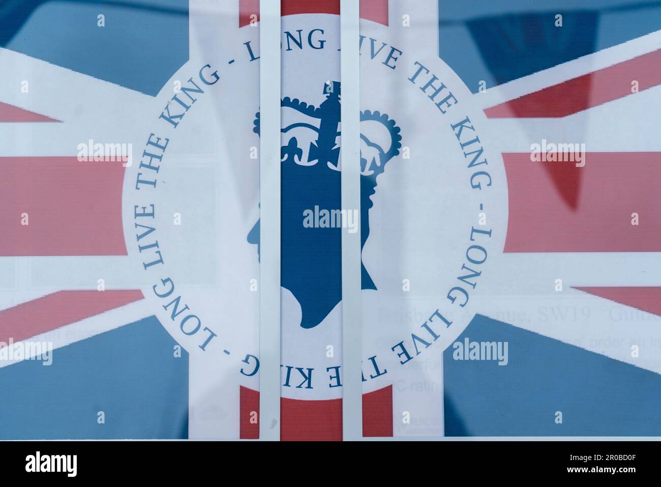 King Charles III coronation flags Stock Photo - Alamy