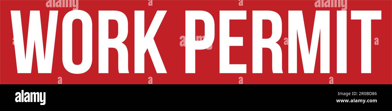 Work Permit Rubber Stamp. Red Work Permit Rubber Grunge Stamp Seal ...