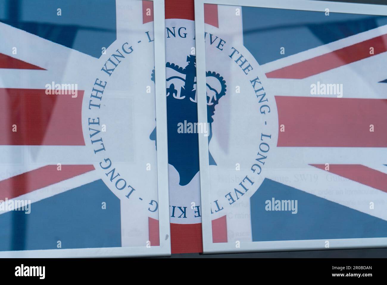 King Charles III coronation flags Stock Photo - Alamy