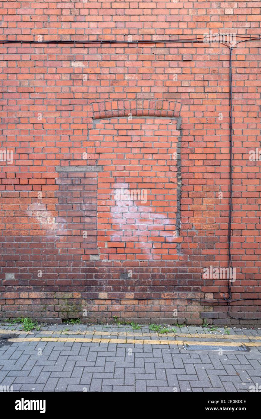 Block up window with red bricks Stock Photo - Alamy