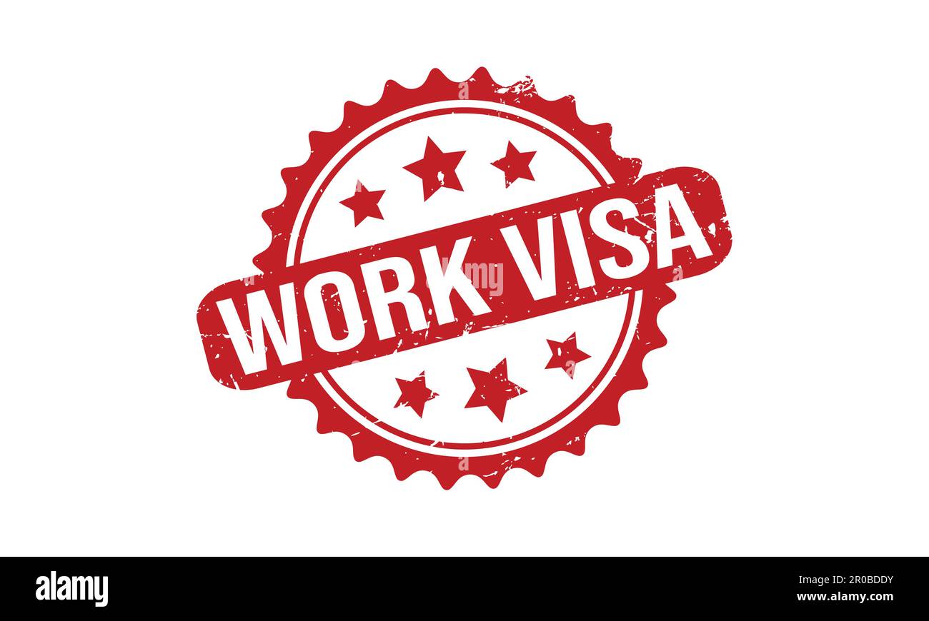 Work visa stamp Stock Vector Images - Alamy