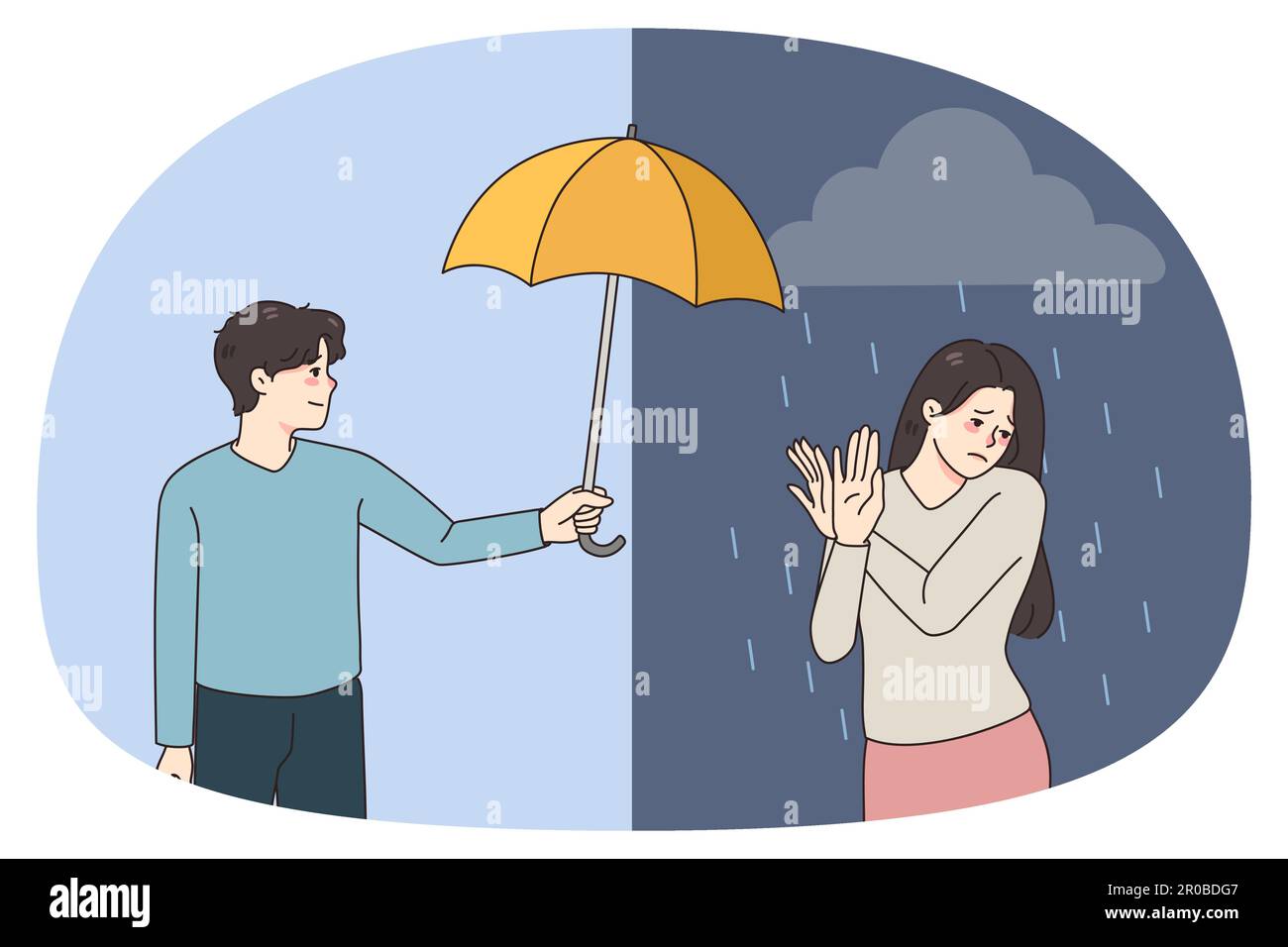 Refuse help Stock Vector Images - Alamy