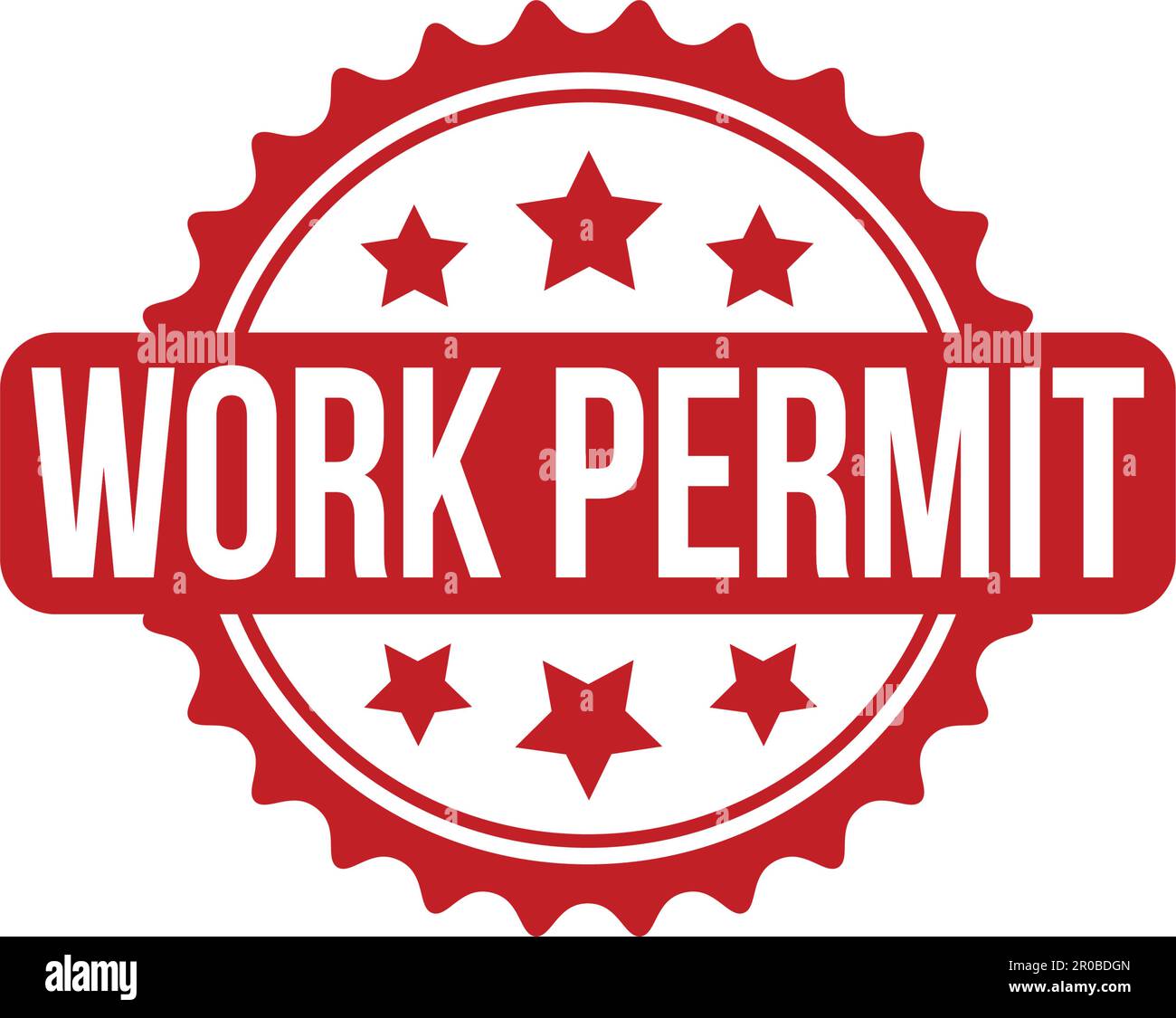 Work Permit Rubber Stamp. Red Work Permit Rubber Grunge Stamp Seal ...