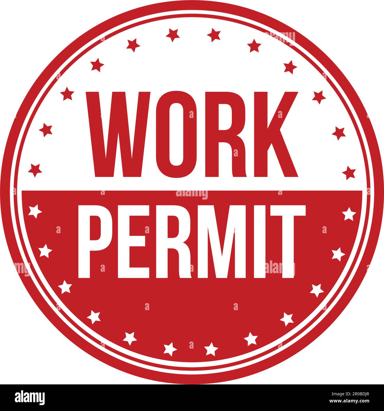 Work Permit Rubber Stamp. Red Work Permit Rubber Grunge Stamp Seal ...