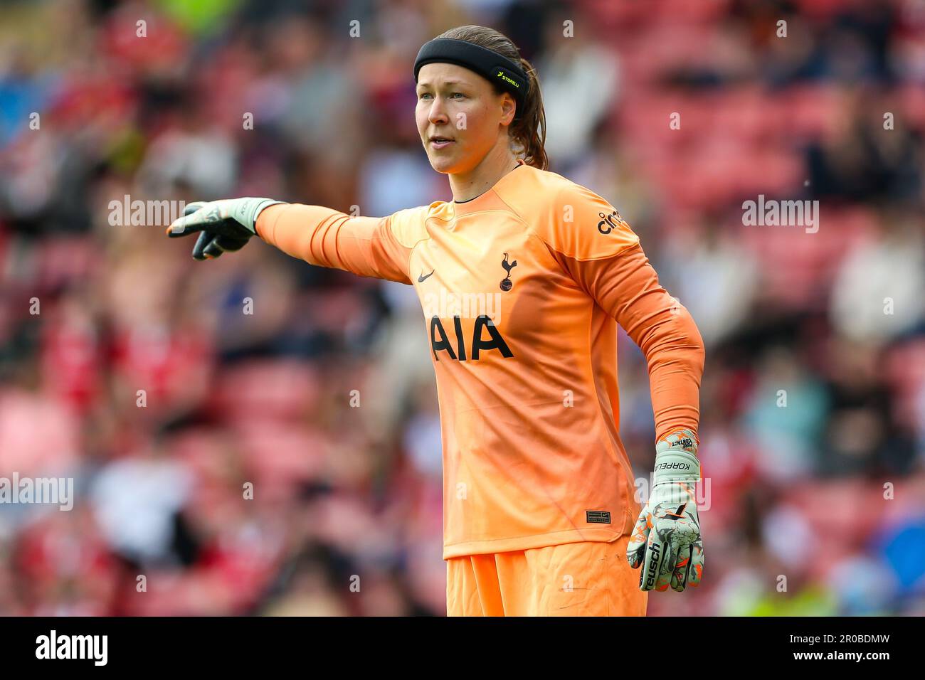Tottenham Hotspur goalkeeper Tinja-Riikka Korpela during the Barclays ...