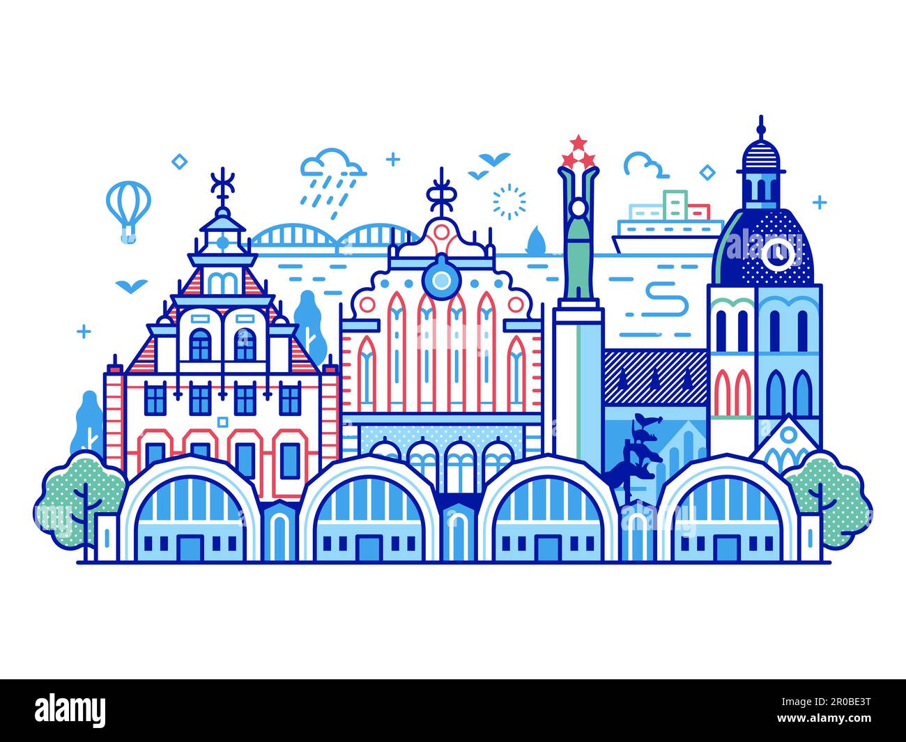 Old building in town Cut Out Stock Images & Pictures - Alamy