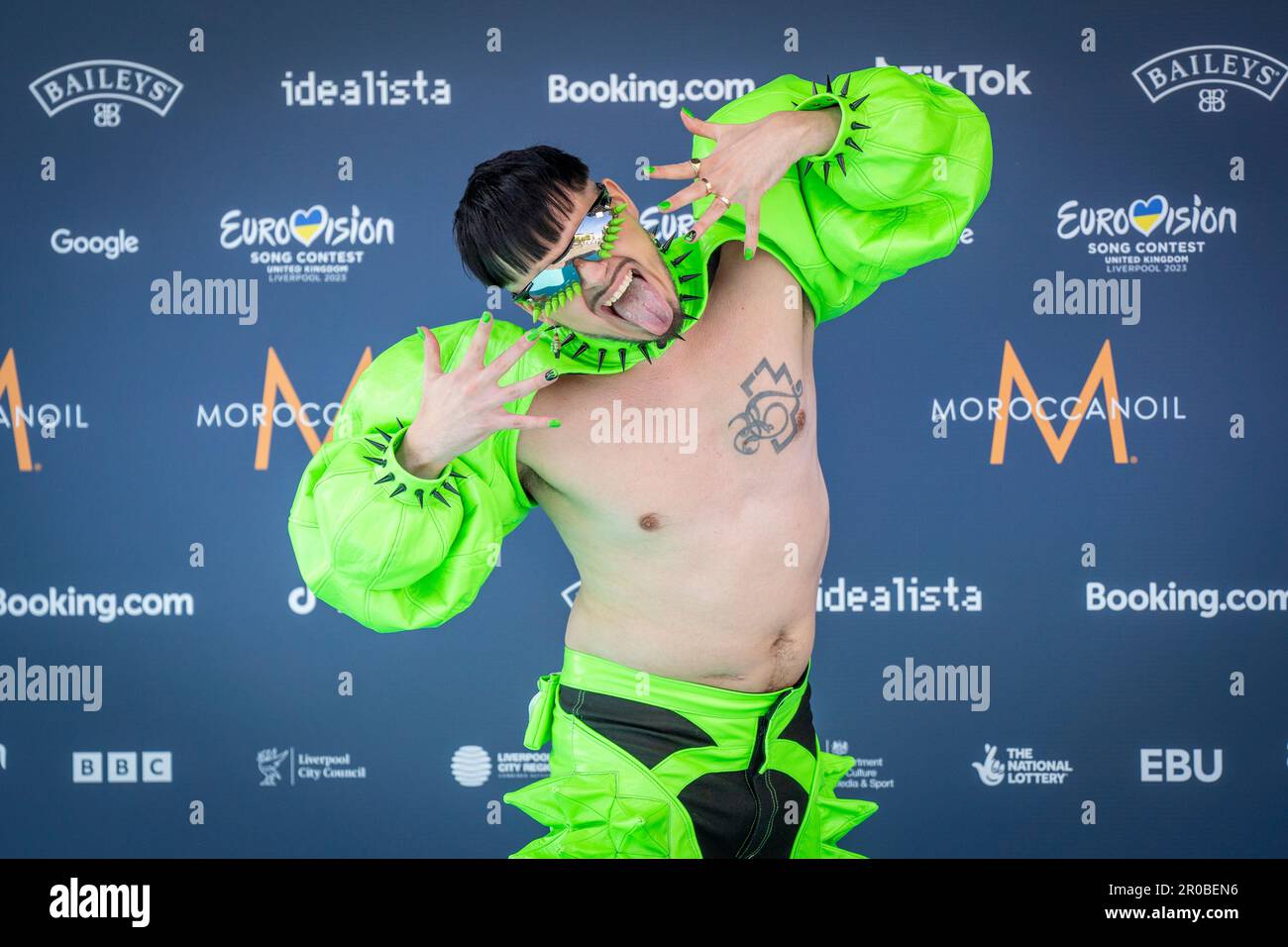 Liverpool, United Kingdom 20230507.Finland's Eurovision hope Käärijä ...
