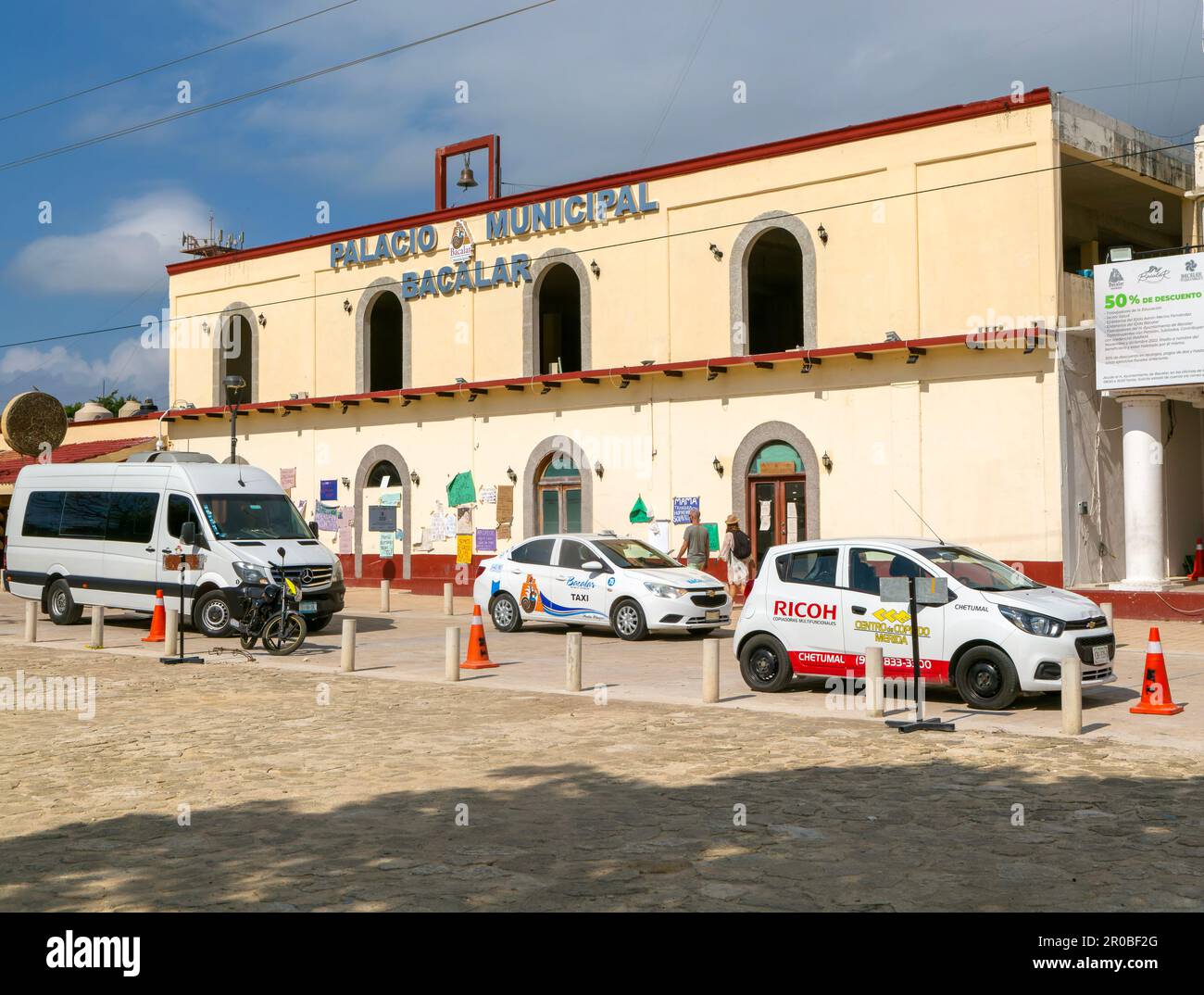 Palacio Municipal town hall, Bacalar, Quintana Roo, Yucatan Peninsula ...