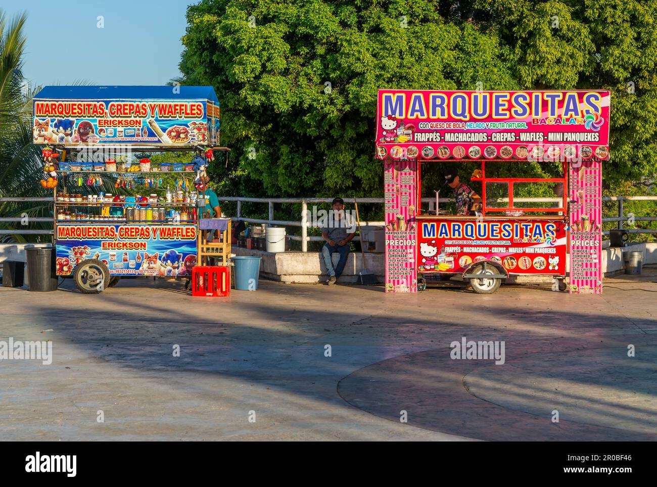 Marquesitas mobile snack bars, Bacalar, Quintana Roo, Yucatan Peninsula ...