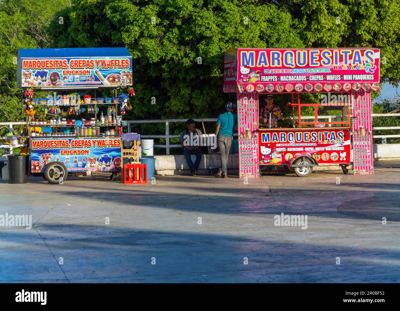 Marquesitas mobile snack bars, Bacalar, Quintana Roo, Yucatan Peninsula ...