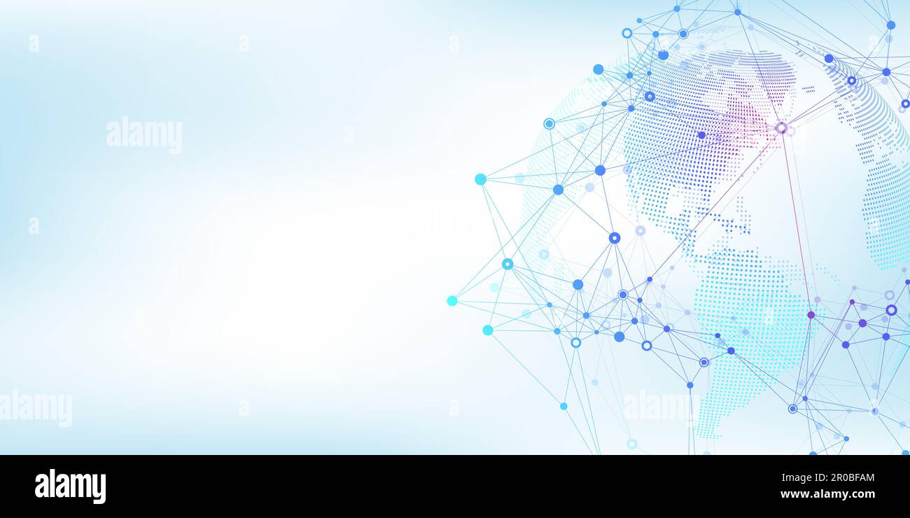 Global communication network concept. Social network communication in ...