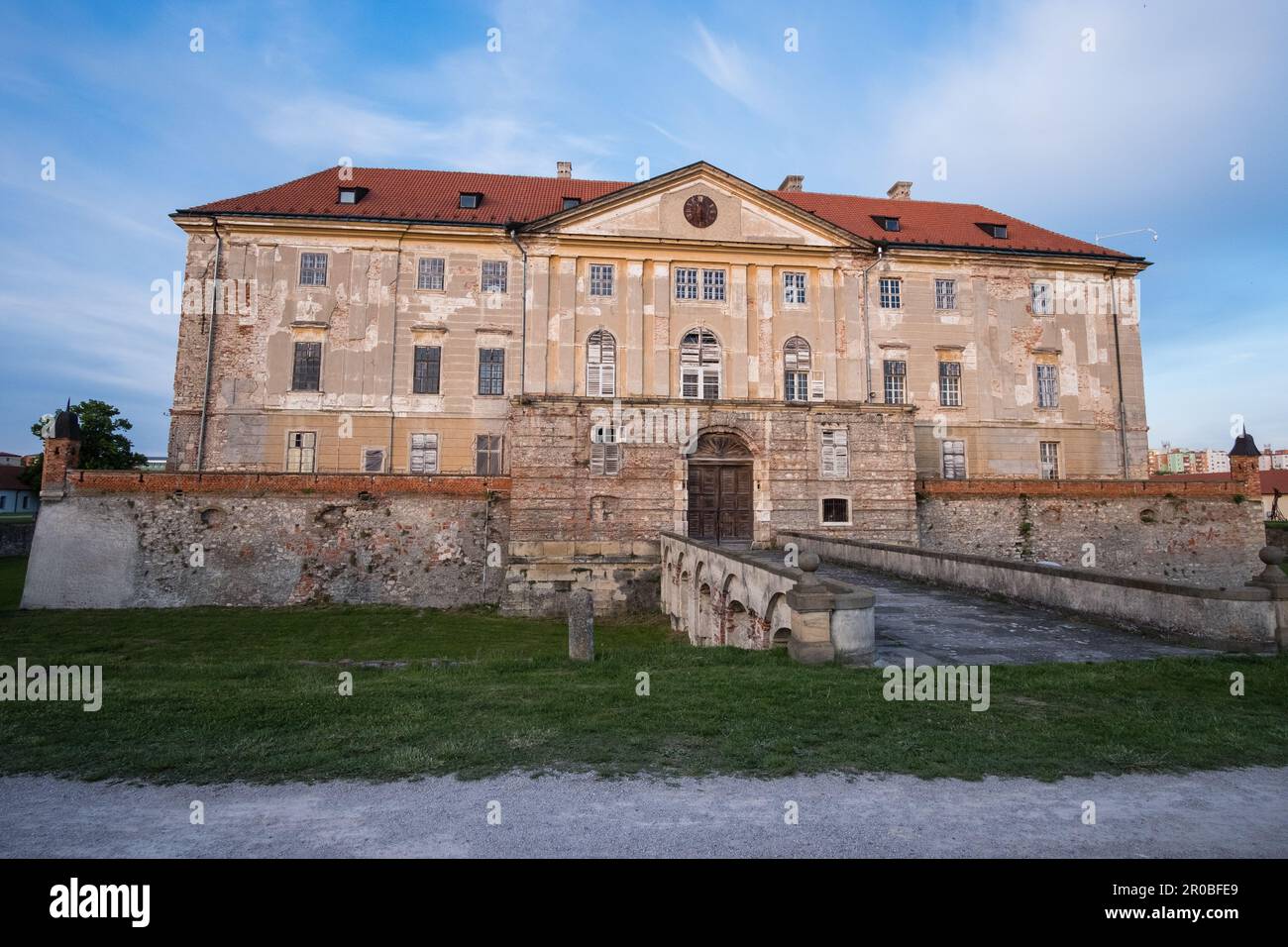 Old Monumental Baroque Classicist manor house castle in small town ...