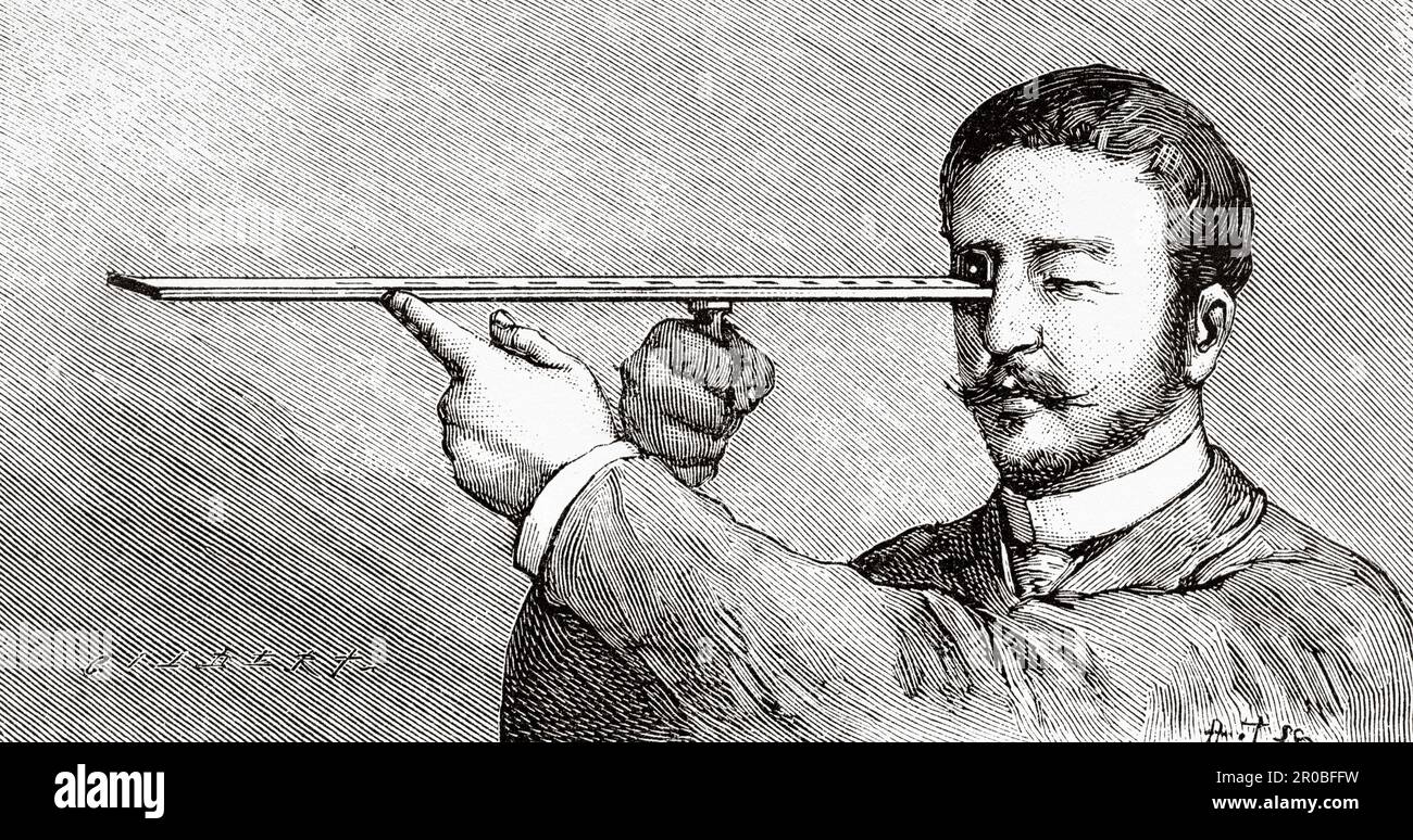 Practical optometer devised by George J. Bull. Old 19th century ...