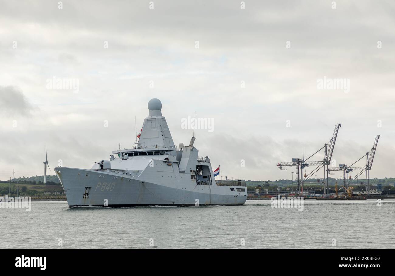 Cork Harbour, Cork, Ireland. 08th May, 2023. Dutch naval patrol boat ...