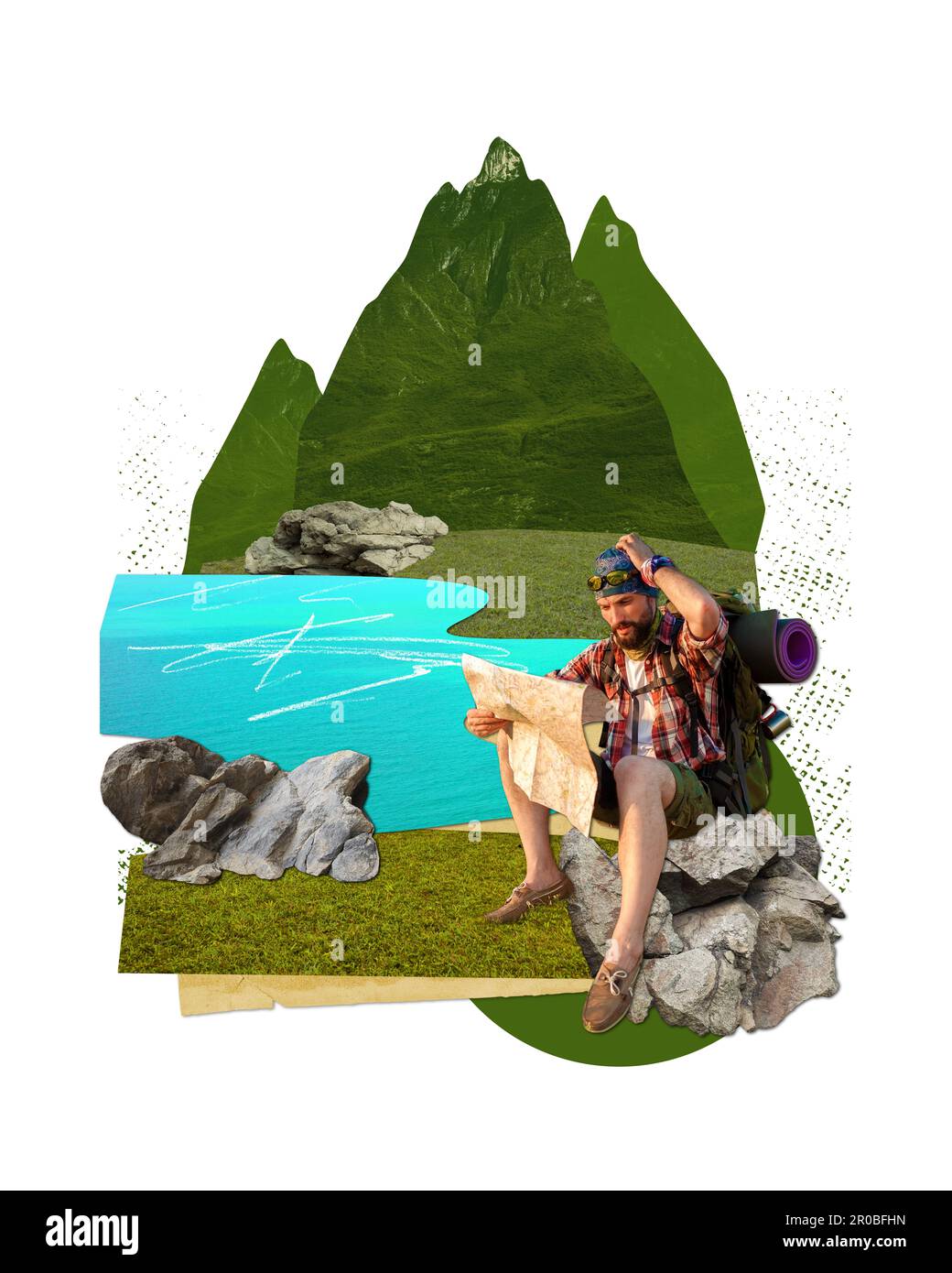 Man camping lake Cut Out Stock Images & Pictures - Alamy
