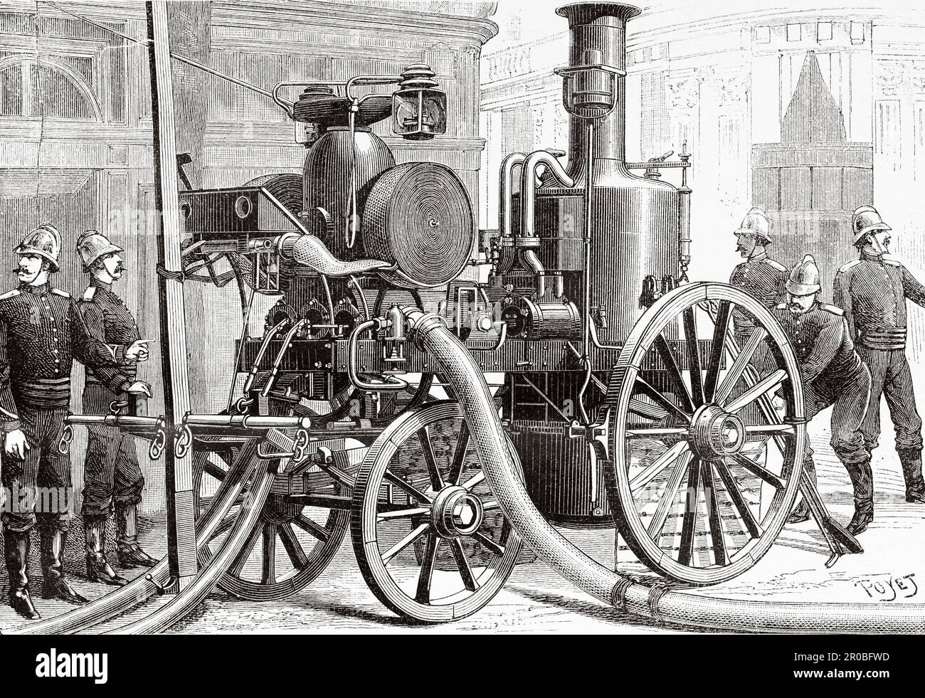 Paris fire brigade equipment materials, Thirion system Steam operated ...