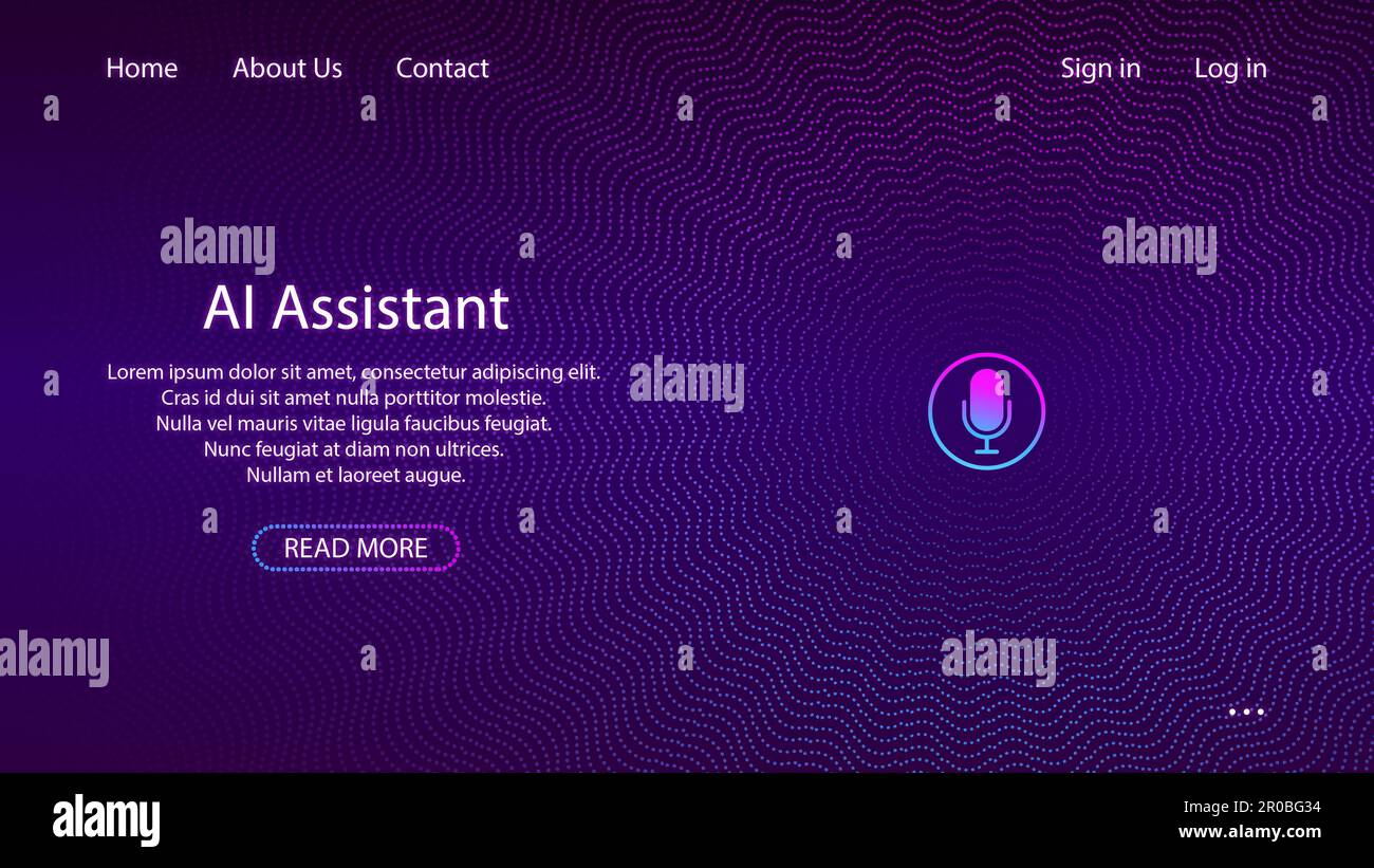 Artificial intelligence concept. Banner for web site or mobile app ...