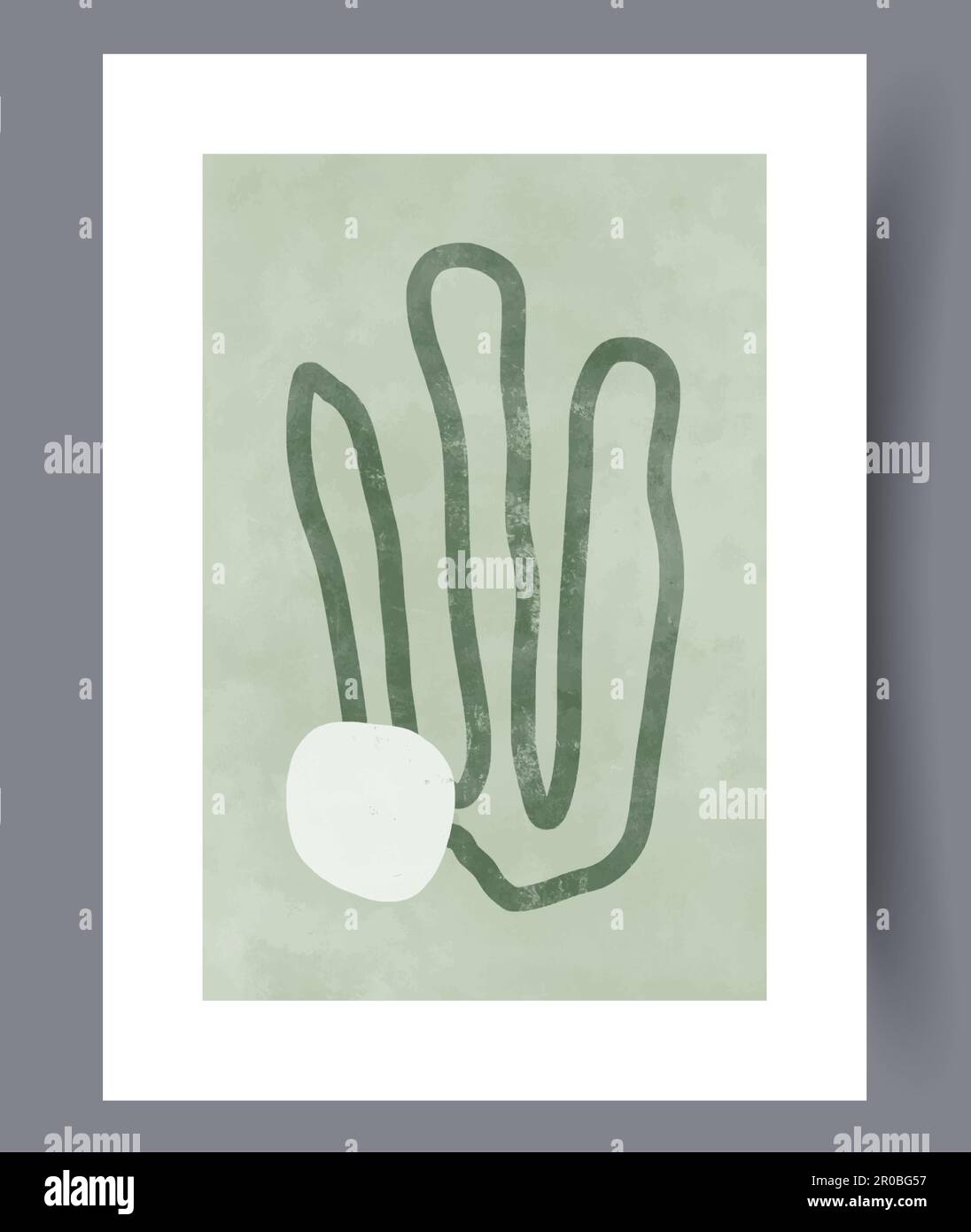 Abstract shapes aesthetic wall art print Stock Vector Image & Art - Alamy