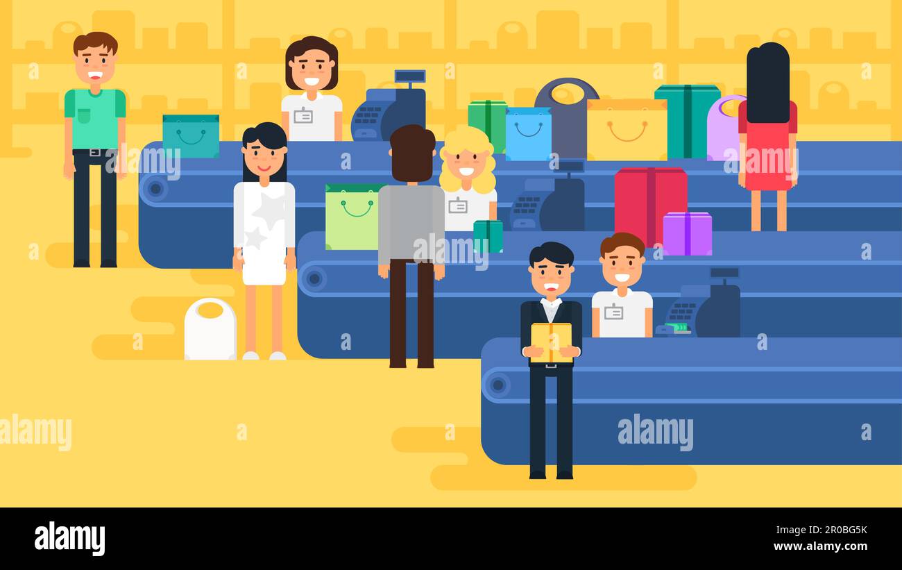 Shopping mall interior and crowd Stock Vector Images - Alamy