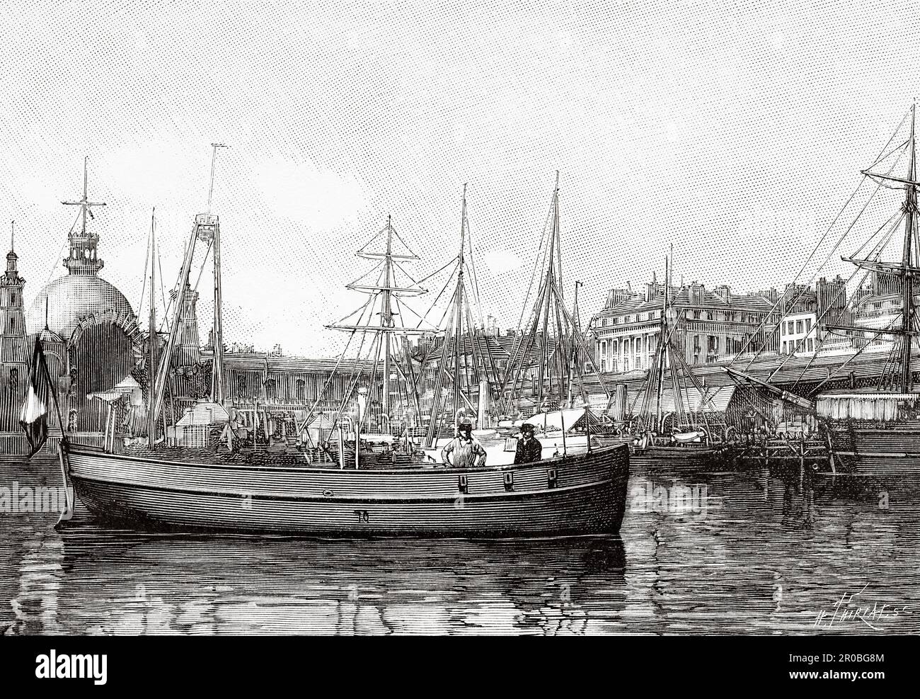 The electric ship of the French Navy at the maritime exhibition in Le ...