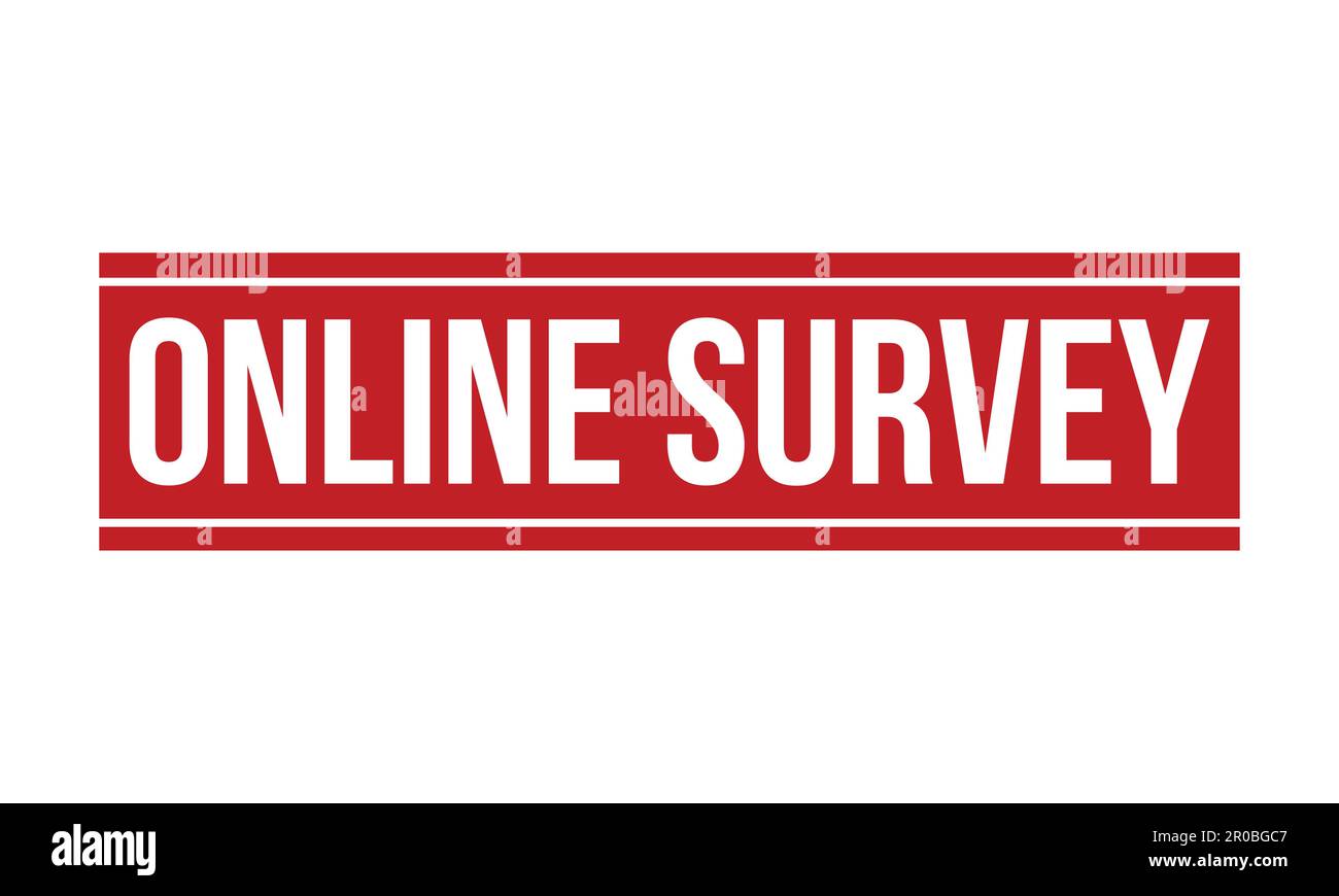 Online survey red grunge Cut Out Stock Images & Pictures - Alamy